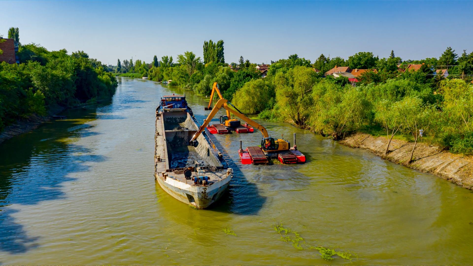River Dredging for Flood Prevention and Navigation
